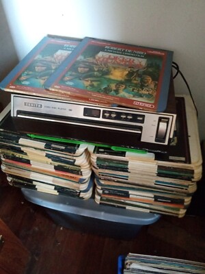 Vinyl movie player zenith video disc player package deal includes many ...