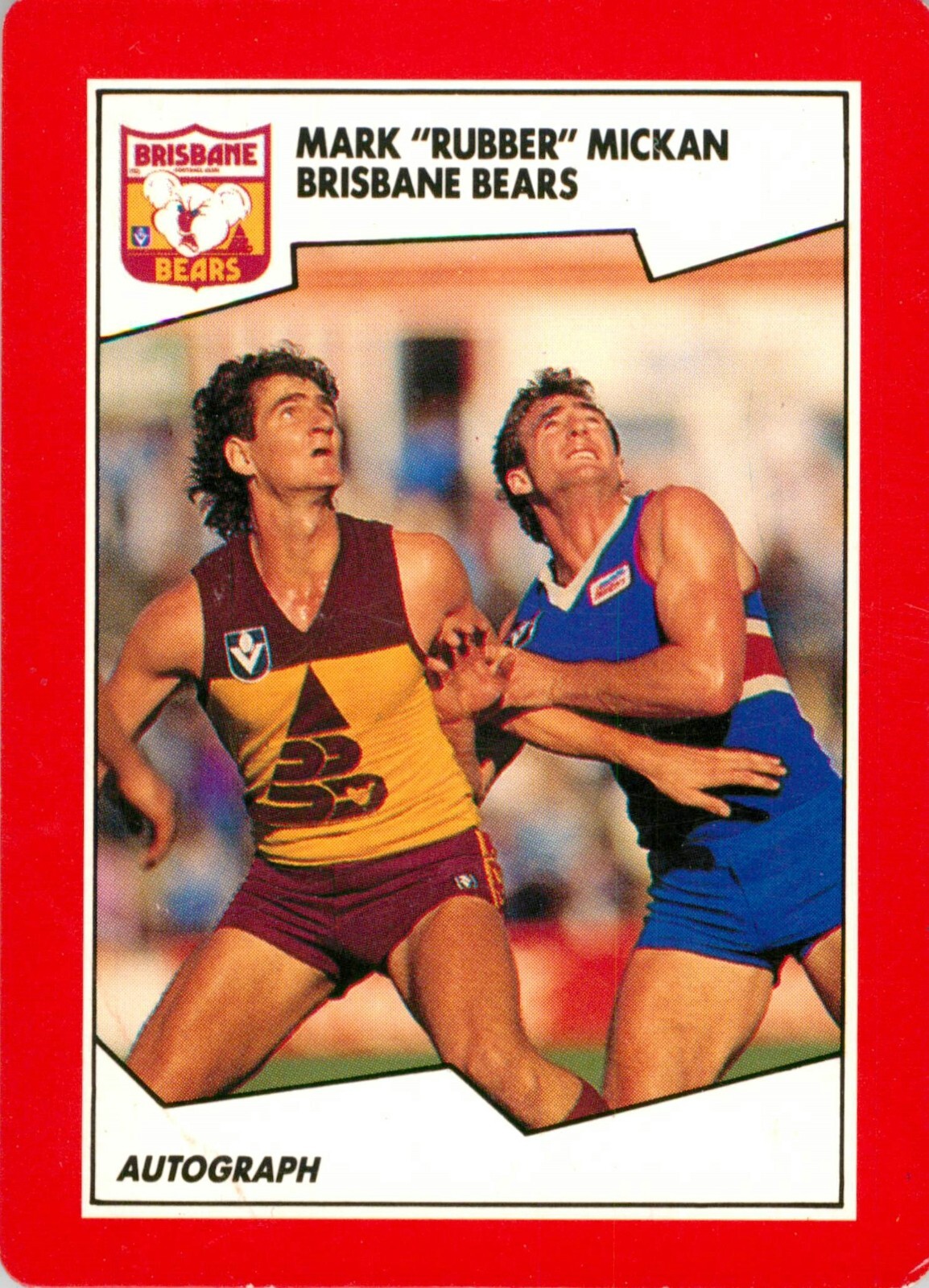 1989 BRISBANE BEARS AFL Card MARK MICKAN Scanlens Lions | eBay Australia