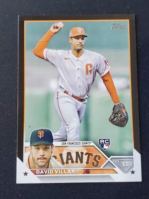 David Villar 2023 Topps Series 1 Rookie Black Parallel #34/72 Giants RC ...