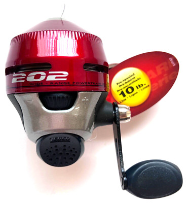 Zebco 202 Pre-Spooled 10 lb Line Spincast Fishing Reel Classic Red *NEW ...