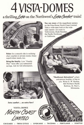 1955 North Coast Limited: 4 Vista-Domes Vintage Print Ad | eBay