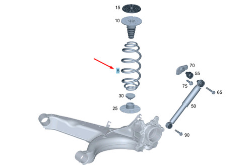 MERCEDES-BENZ VITO W447 REAR CURVED COIL SPRING A4473240804 ORIGINAL NO ...