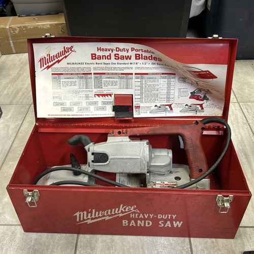 Milwaukee 6236 Heavy Duty Corded Electric Portable Band Saw In Metal ...