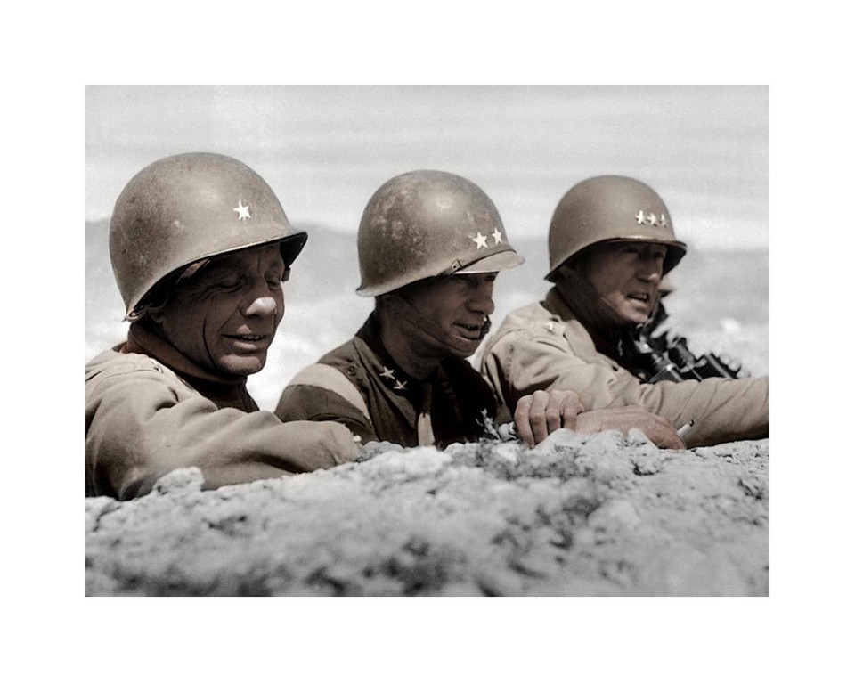 George S Patton 8x10 photo with Thedore Roosevelt Jr. & Terry Allen ...