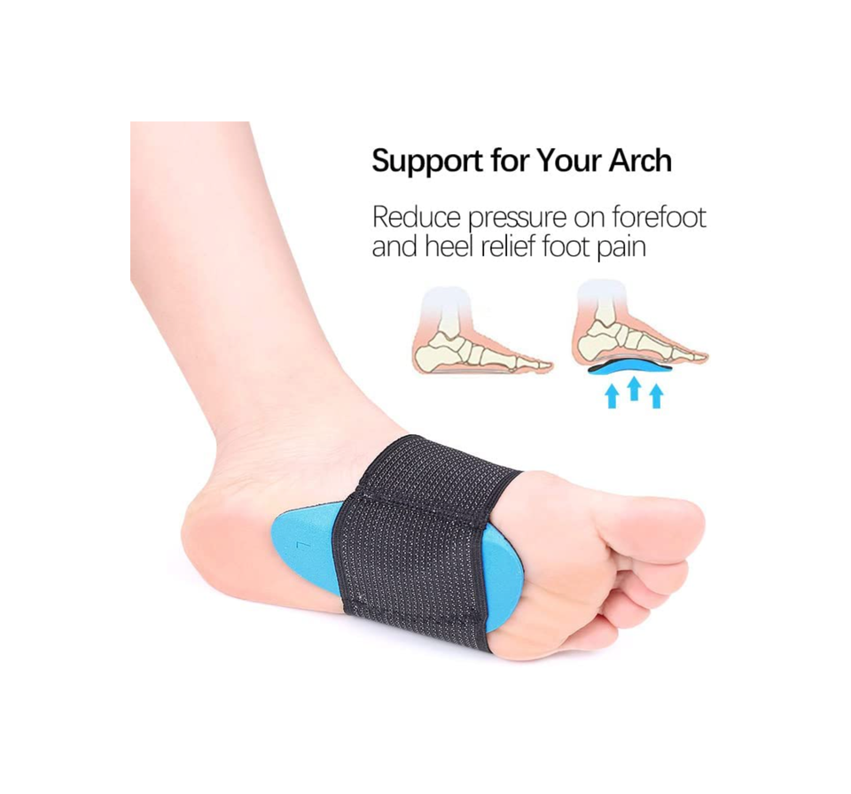PAIR FOOT ARCH SUPPORT FLAT FEET FALLEN ARCH PLANTAR FASCIITIS INSOLE ...