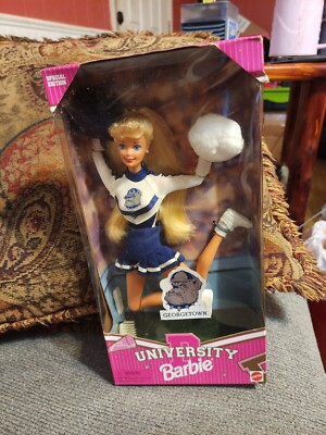 Vintage 1996 University Barbie Georgetown Bulldogs Cheerleader | eBay