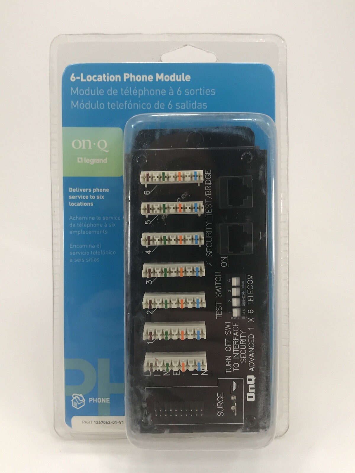 Legrand ON-Q 6-Location Phone Module Part 1267062-01-V1 Surge ...