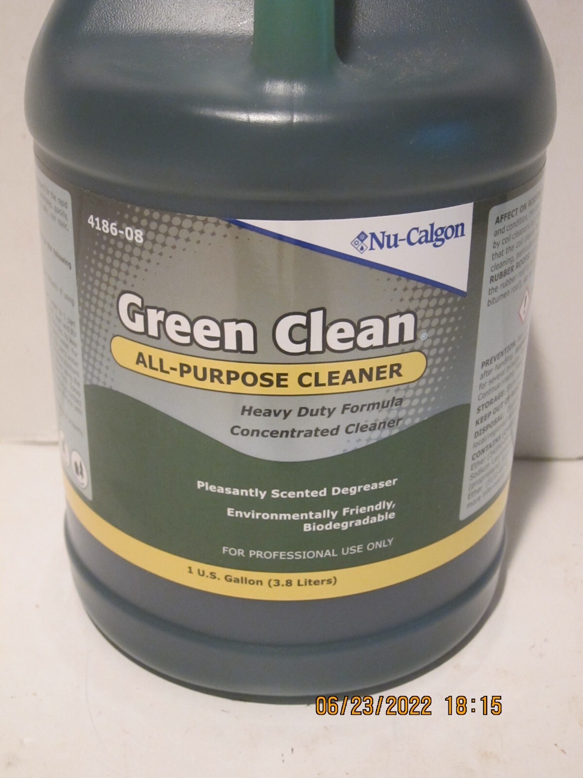 Nu-Calgon 4186-08 GREEN CLEAN ALL PURPOSE Cleaner- Gallon NEW SEALED ...