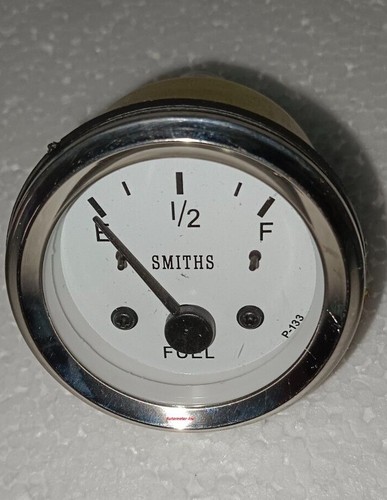 Smiths 52 mm Fuel Gauge White Chrome | eBay