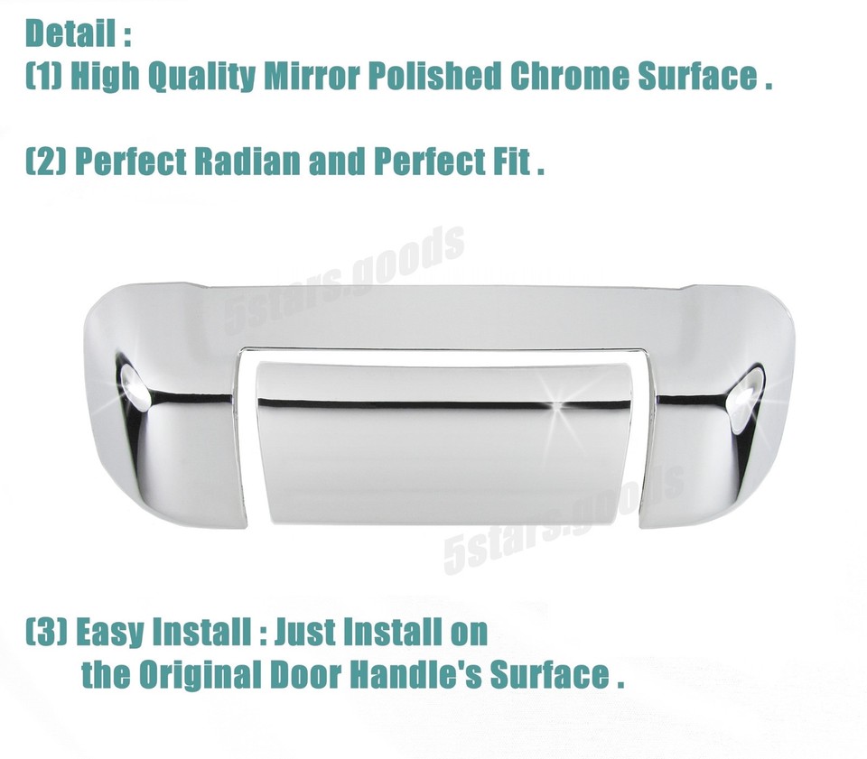 Chrome Rear Tailgate Door Handle Covers Trim For 1999-2004 Chevrolet ...
