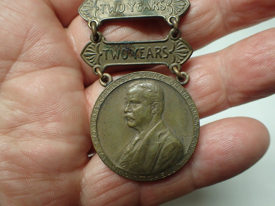 Rare Theodore Roosevelt: Panama Canal Service Medal by Victor David ...