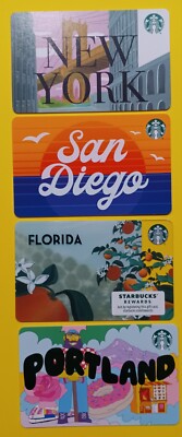 STARBUCKS CARDS " 4 CITY/ STATE CARDS" BRAND NEW ~ GREAT PRICE | eBay