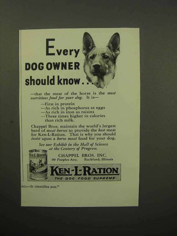 1933 Ken-L-Ration Dog Food Ad - Every Owner | eBay