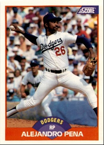 1989 Score Baseball Card Alejandro Pena Los Angeles Dodgers #389 | eBay