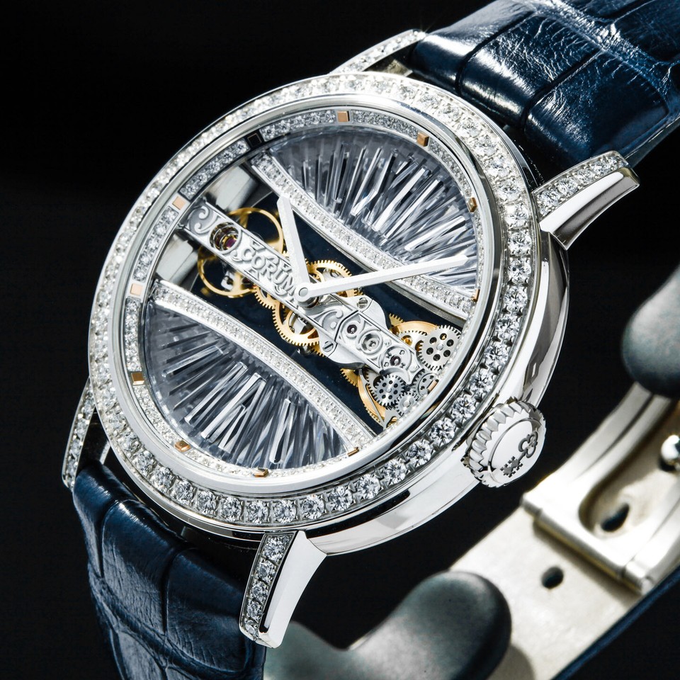 Corum Golden Bridge Round 39mm Diamond Skeleton Dress Watch B113/03169 ...
