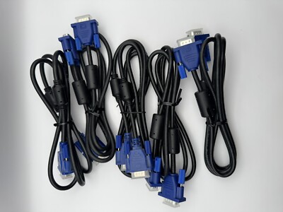 Lot of 5 VGA 4-6' Foot High Quality OEM Cables Male to Male MtM | eBay