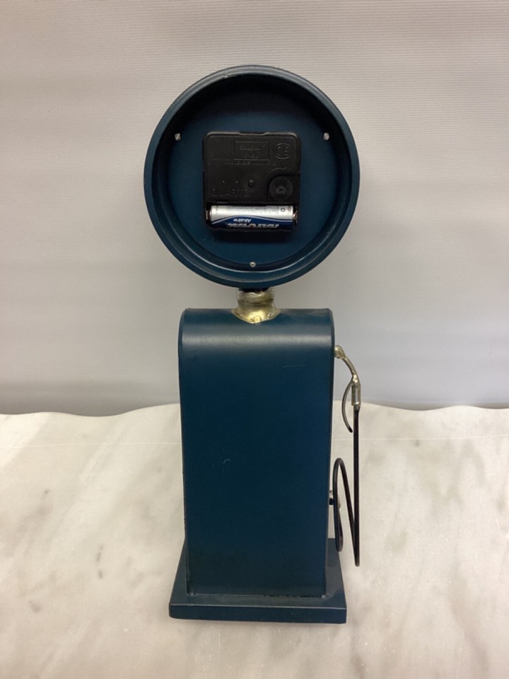 Countryside Products retro Chevron Gas Pump Clock Hand Crafted New Blue ...