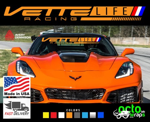fit Chevrolet Corvette z06 c7 c8 c6 c5 zr1 grand sport windshield decal ...