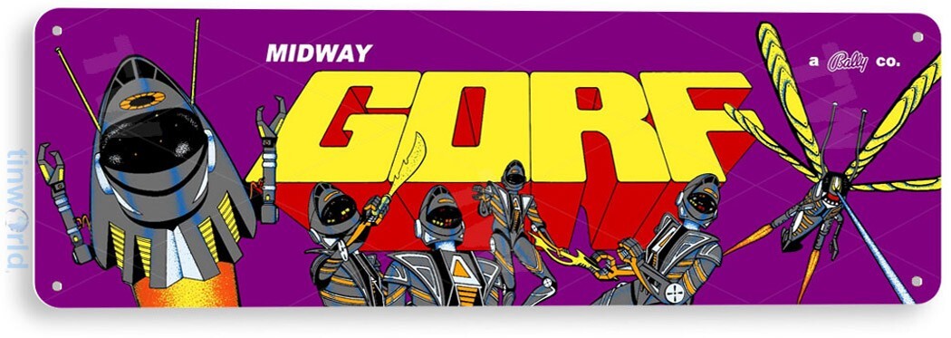 TIN SIGN Gorf Arcade, 80's, Retro, Console, Marquee, Game Room Decor ...