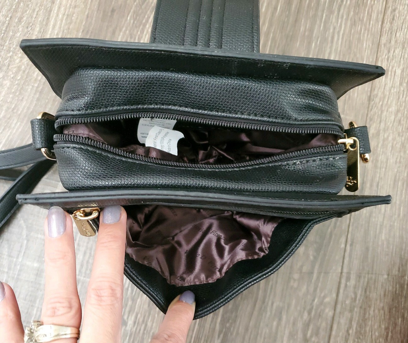 NEW VITTORIO D' FIRENZE HANDBAG/CROSSBODY PURSE BLACK SIZE SMALL | eBay