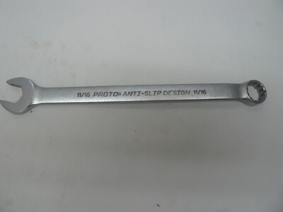 Proto 1222ASD combination wrench 11/16" 12-point 10" long anti slip ...