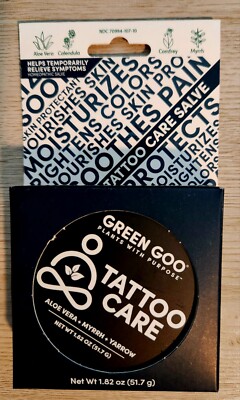 Green Goo Tattoo Care Treatment Natural Skin Care Large Tin 1.82 Oz EXP ...