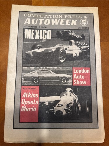 1966 Competition Press and Autoweek Racing News, Surtees Wins Mexico ...