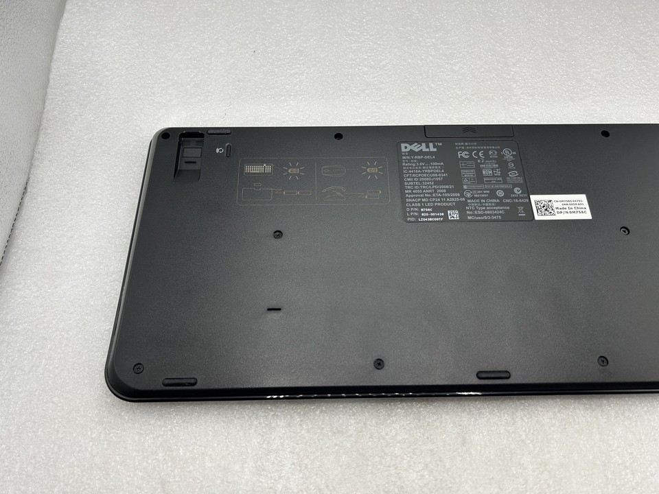 Dell Wireless Black Keyboard M756C Y-RBP DEL4 USB iR Receiver C-UAM35 ...