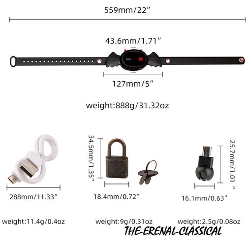 Qiui Little Devil App Electric Remote Control Restraint Shock Collar ...