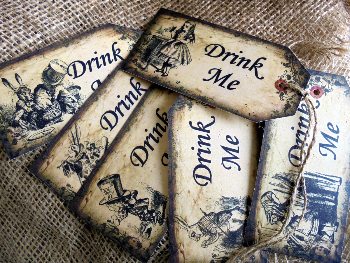 Alice In Wonderland Drink Me Tag