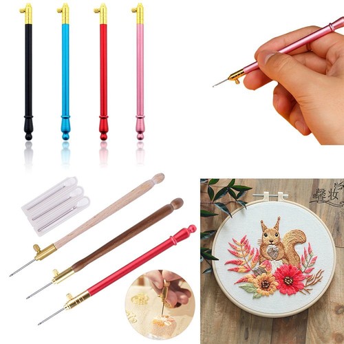 DIY Knitting Adjustable Embroidery Stitch Punch Needle Tool Poke Needle ...