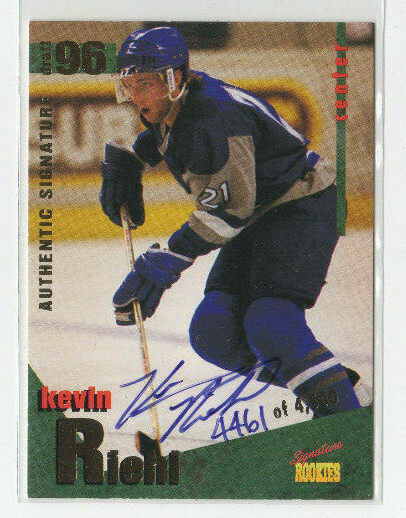 1995 Signature Rookies Kevin Riehl AUTO #ed 4461/4500 DEVILS | eBay