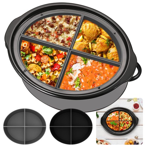4Pcs Slow Cooker Divider Liner Silicone Divider Insert Leakproof for ...