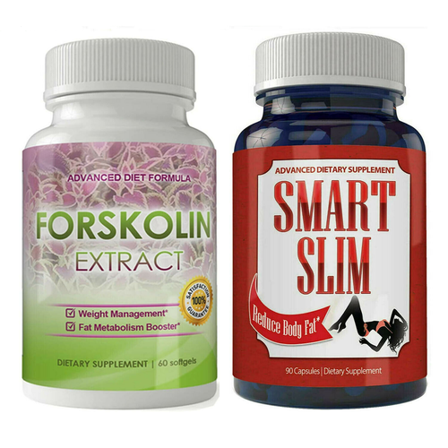 Forskolin Extract Weight Loss Softgels & Smart Slim Body Fat Burn Diet ...