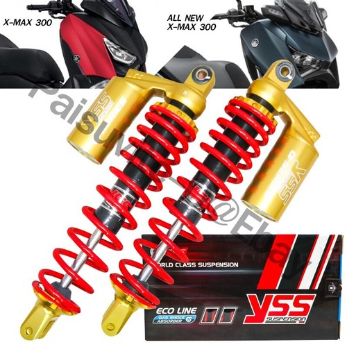 YSS Rear Shock Absorber X-MAX 300 G-SERIES 350mm. Spring Red/Gold | eBay