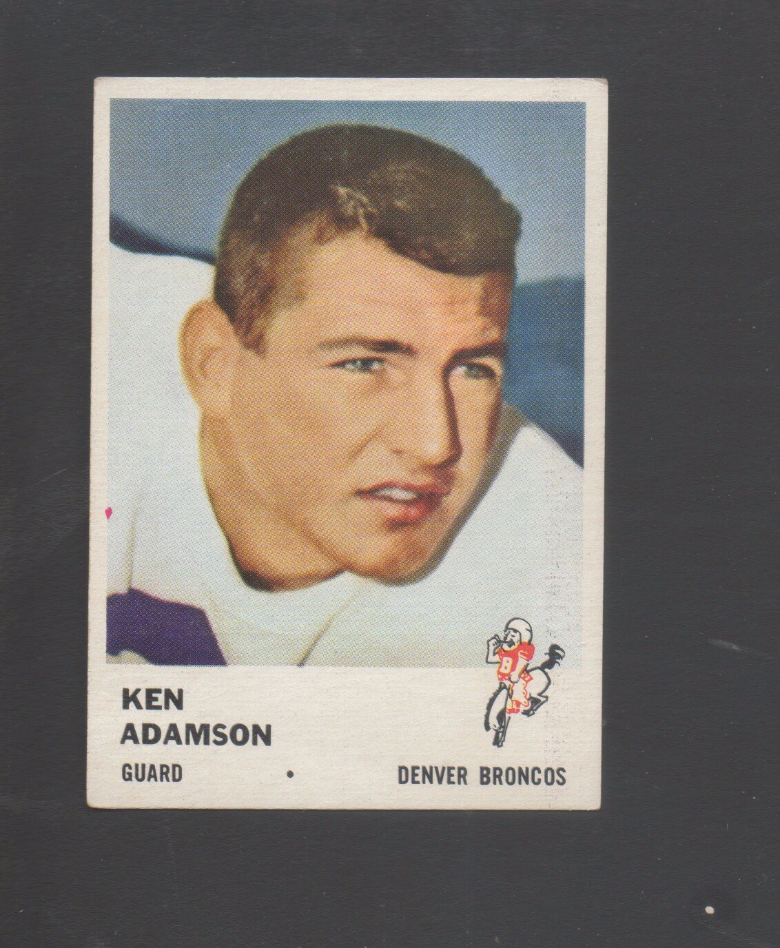1961 Fleer Football Card #151 Ken Adamson-Denver Broncos Ex Mint Card ...