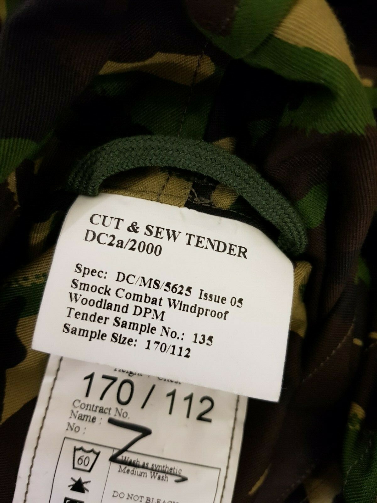 Rare British Army Woodland DPM UKSF Experimental Sample Smock 170/112 ...