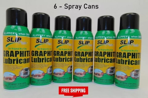 6 PACK Slip Plate Graphite Dry Lube Film Lubricant Coating Spray Cans ...