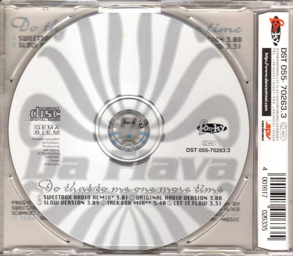 Da Flava - Do That To Me One More Time - CDM - 1996 - Europop Rap 5TR | eBay