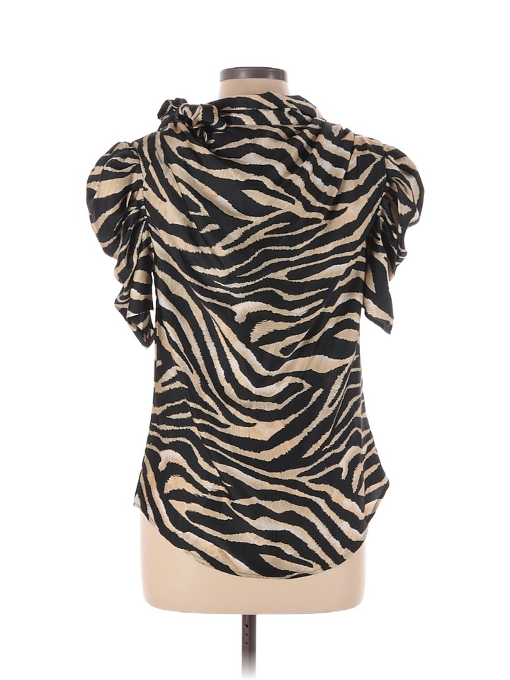 Dee Dee Women Black Short Sleeve Blouse L | eBay