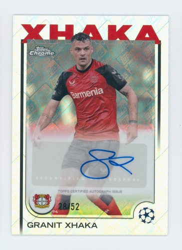2024-25 Granit Xhaka Topps Chrome Toppsfractor Refractor Autographed ...