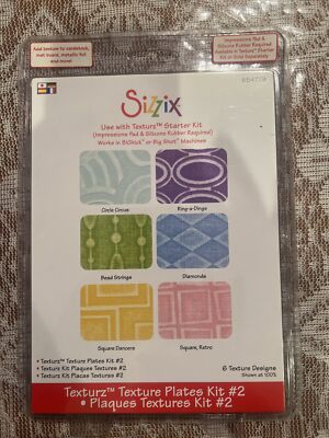 Sizzix Texturz Texture Plates Kit #2, Shapes Patterns. | eBay