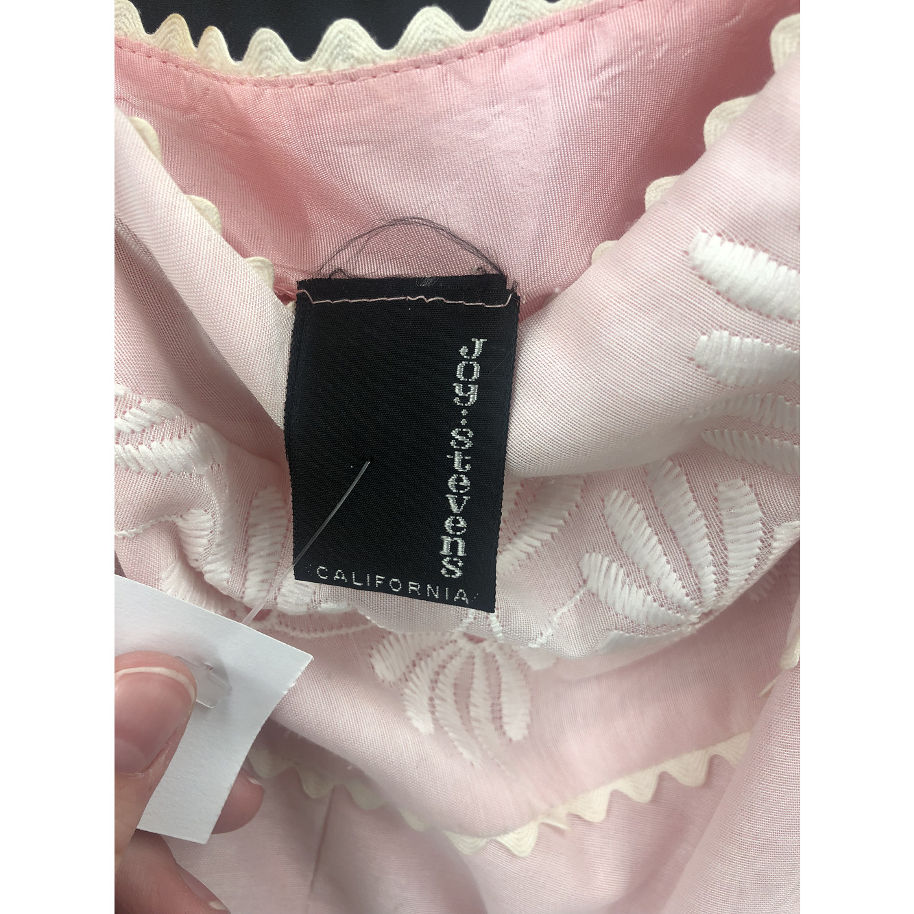 Joy Stevens Vintage Eyelet Lace 1980s Embroidered One… - Gem