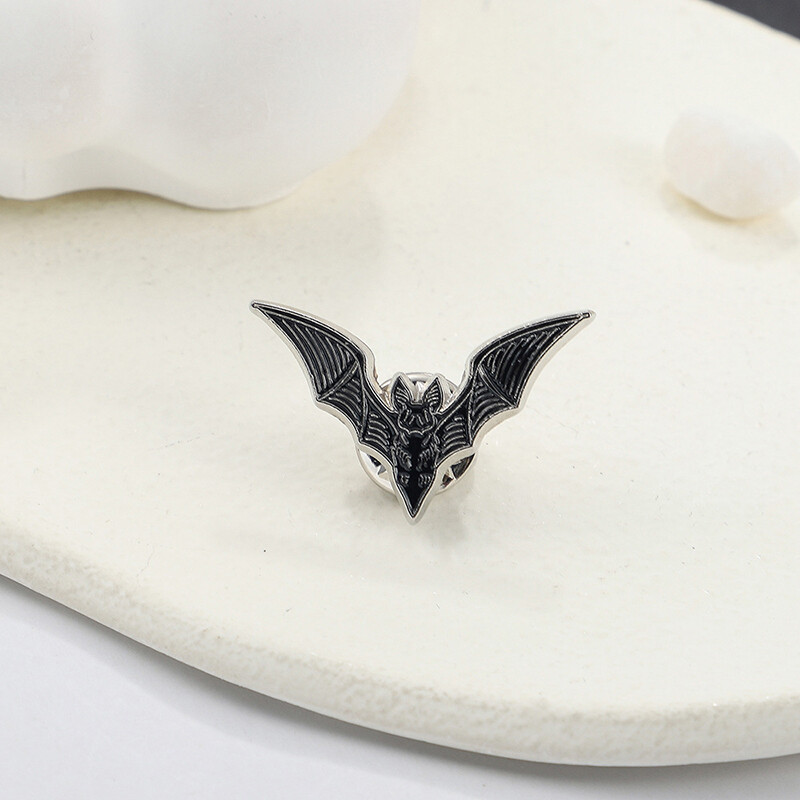 Bat Enamel Pin Fashion Witchy Halloween Goth Lapel Brooch Jewelry ...
