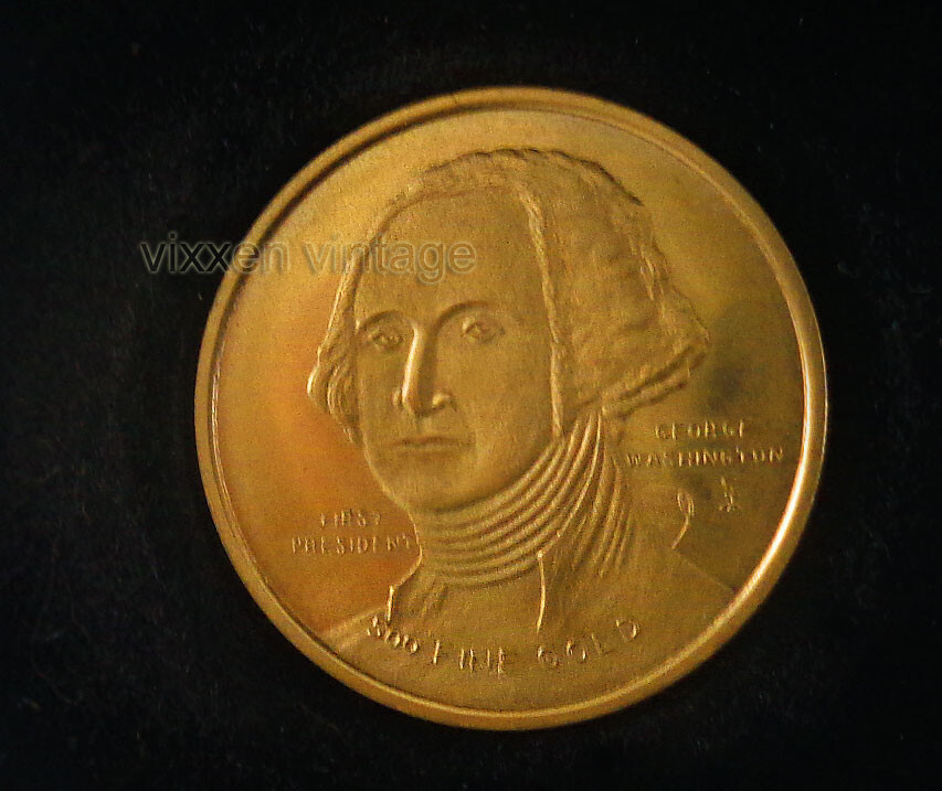 CLEAN! GOLD 1776-1976 Bicentennial George Washington GOLD Coin & Box ...