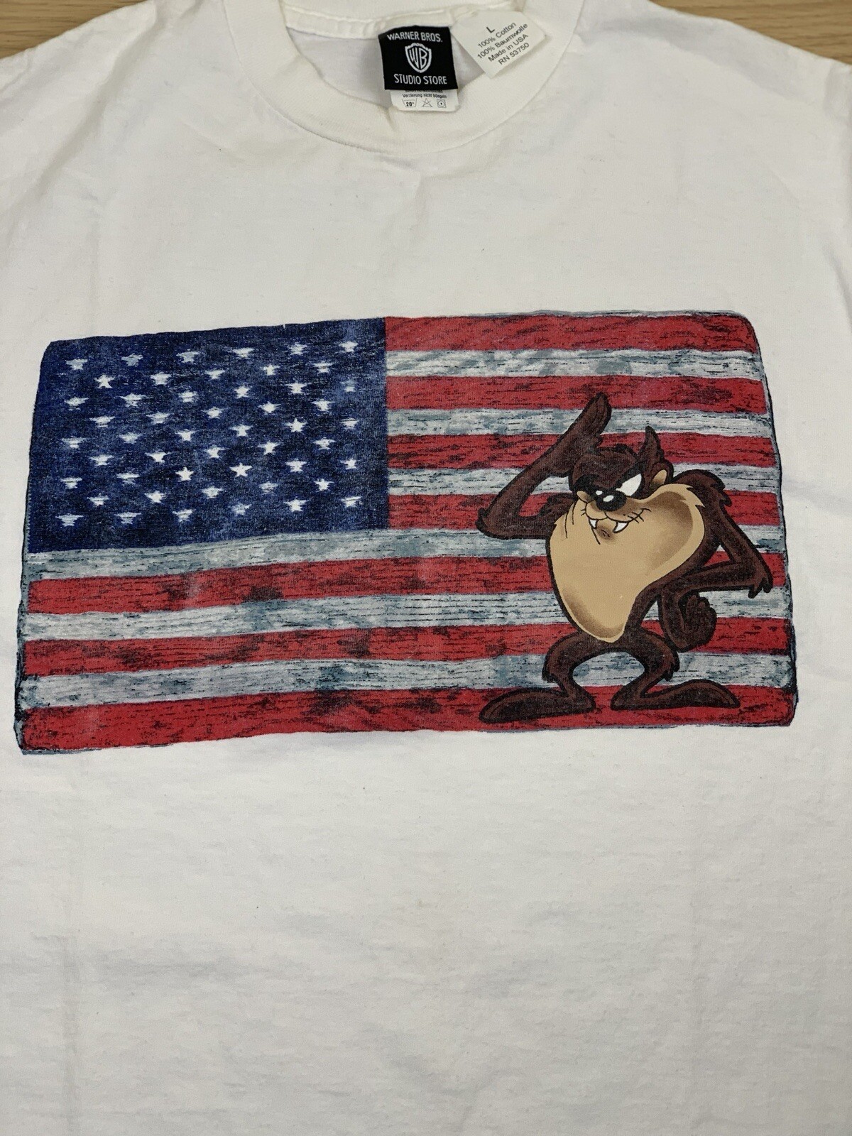 Warner Bros 1996 Looney Tunes Taz American Flag Vinta… - Gem