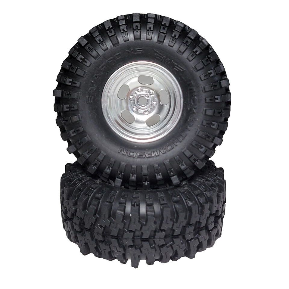 Fits Traxxas Trx-4M High Trail F150 Baja Pro Tires & 7mm Satin Chrome ...