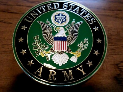 U.S ARMY AUTOMOBILE GRILL BADGE AUTO HOME MEDALLION SHADOW BOX EMBLEM ...