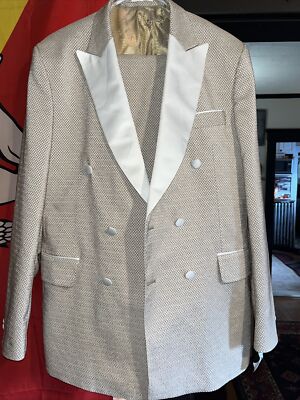 Max Cavalera Men’s 2pc Wool Suit Beige/White Size 54 100% Wool | eBay