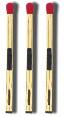 3 PACK 8" Match Stick Shaped Multipurpose Butane Lighter BBQ Candle ...